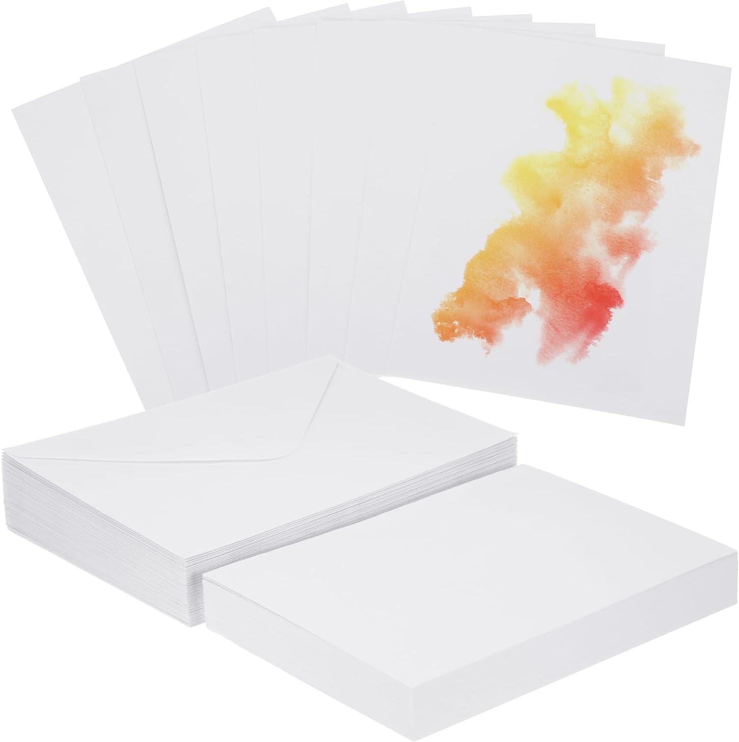 Amazon.com: PATIKIL 50 Sets Pure Cotton Watercolor Cards 140lb/300 GSM ...