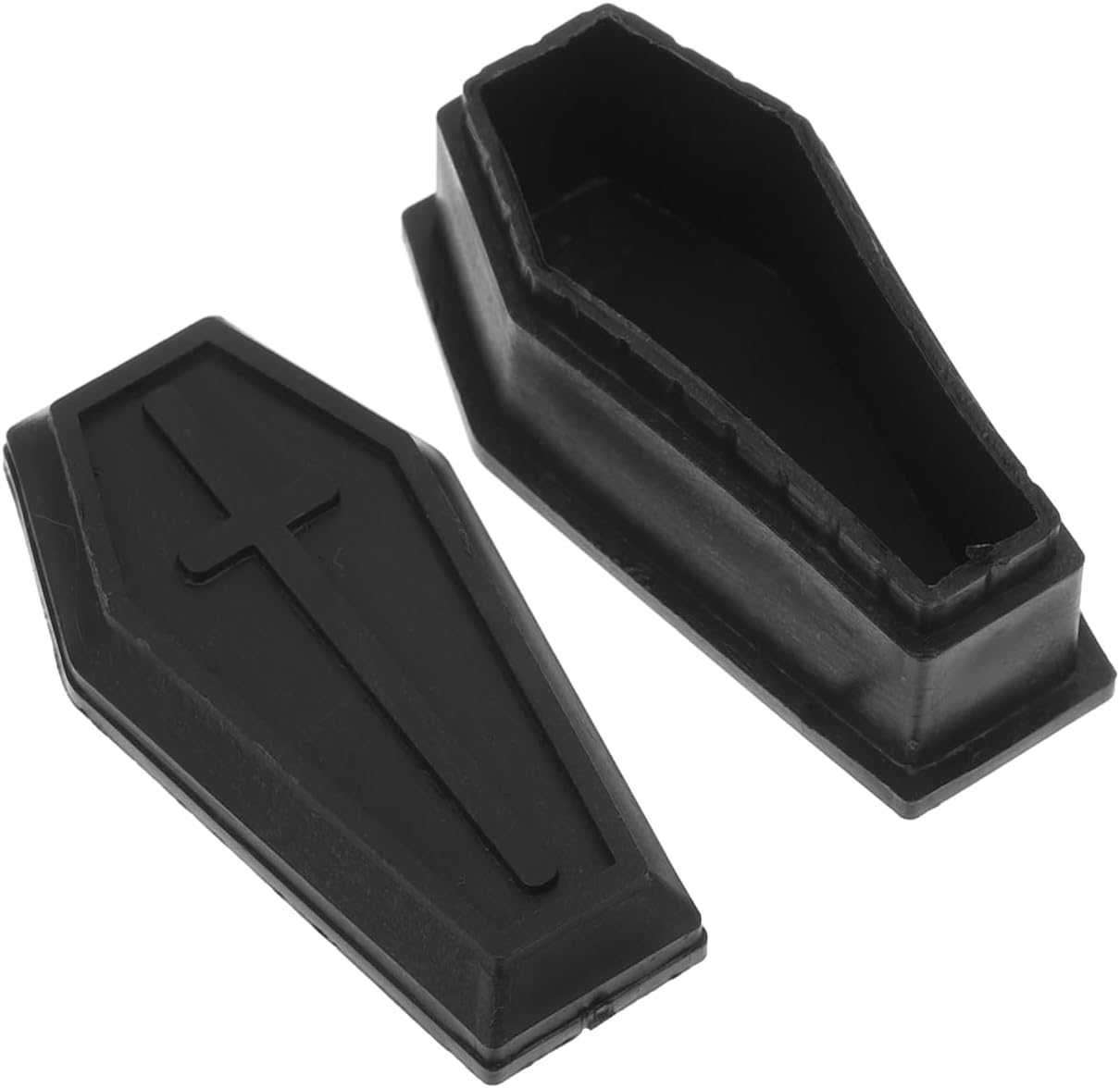 Amazon.com: SHINEOFI Halloween Coffin Decor 2.08 Inch Black Plastic ...