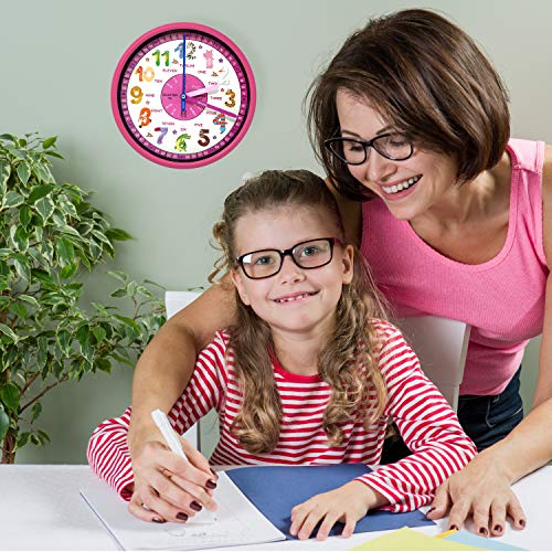 Snapklik.com : Educational Wall Clock - Silent Movement Time Teaching ...
