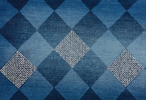 Amazon.com : Fmarui Vintage Denim Birthday Backdrop 10x8ft Denim and ...