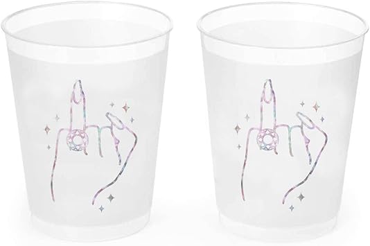 Amazon.com: xo, Fetti Bachelorette Party Ring Finger Reusable Cups - 16 ...