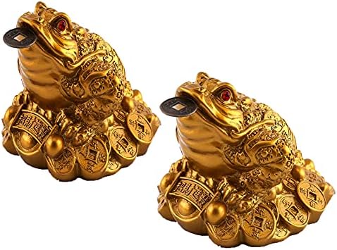Amazon.com: MULHUE Brass Feng Shui Money Frog (Three Legged Wealth Frog ...