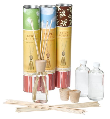 Amazon.com : Beauty Bureau Stick Scents Reed Diffusers, 1 Each of 8-Ounce Fresh Air, Green Apple ...