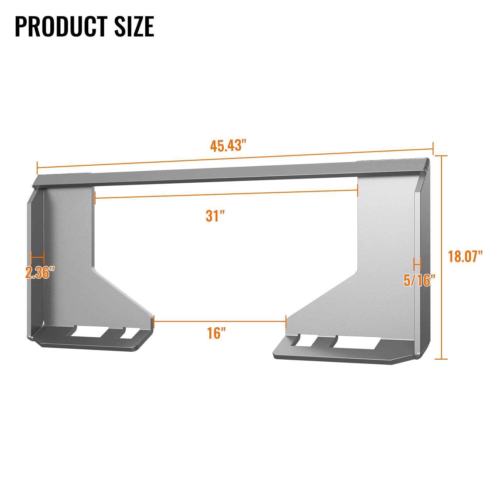 Sulythw Universal 3/8" Skid Steer Quick Attachment Plate, Heavy Duty ...