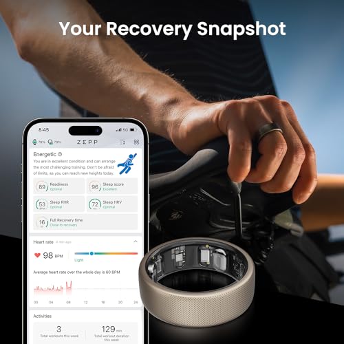 Amazfit Helio Smart Ring, Wearable Fitness Tracker, Sleep Heart Rate ...