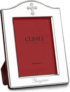 Amazon.com - Cunill Sterling Silver Picture Frame Personalized, Silver ...