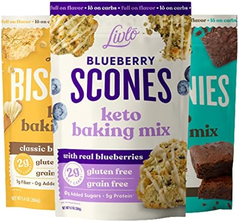 Amazon.com: Livlo Keto Baking Mix Variety Pack - Includes Blueberry ...