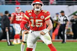 Amazon.com: Patrick Mahomes - Flex - Autograph Replica Print - 12" x 18 ...
