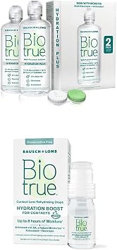 Amazon.com: Biotrue Hydration Plus Contact Lens Solution + Hydration ...