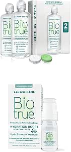 Amazon.com: Biotrue Hydration Plus Contact Lens Solution + Hydration ...