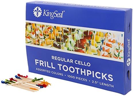 Amazon.com | BLUE TOP Wood Frill Picks Toothpicks 4 Inch Value Pack ...