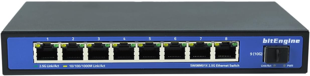 Amazon.com: bitEngine 8 Port 10G/Multi-Giga Unmanaged Ethernet Switch ...