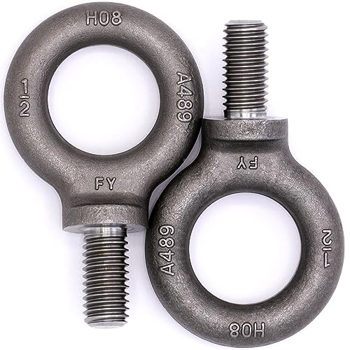 Snapklik.com : 2 Pcs Lifting Shoulder Eye Bolts 1/2