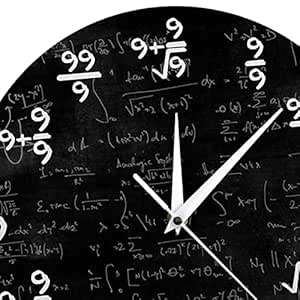 Buy Modern Wall Clock Math Equation Clocks 9's Formulas Mathematical ...