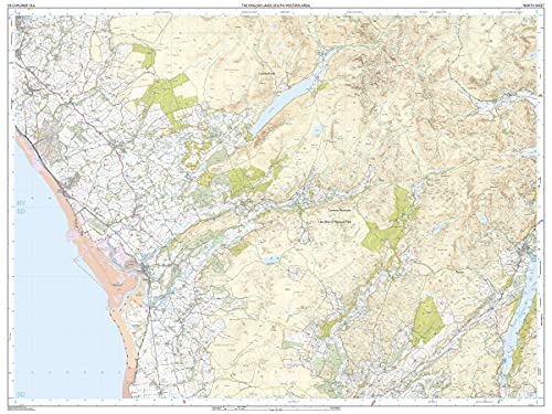 The English Lakes: South-Western Area Map | Coniston, Ulverston ...