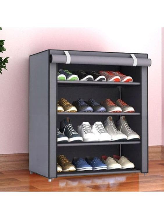 The Perfect Hub Shoe Rack For Home Multipurpose 4-Tiers Shoe Rack with ...