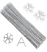 Amazon.com: 100 Pieces Pipe Cleaners Chenille Stem, Glitter Gold Pipe ...