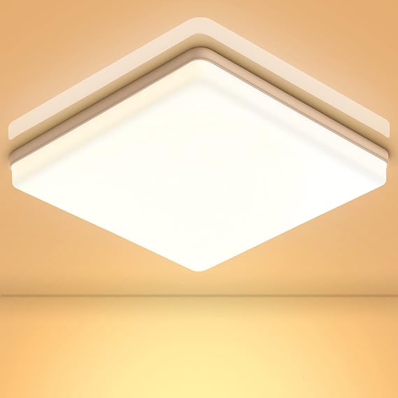 Dehobo LED Ceiling Light 48W Waterproof Bathroom Lighting Warm White ...