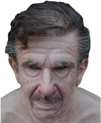 Amazon.com: BTSEURY Full Latex Mask - Realistic Old Man Devil Mask ...