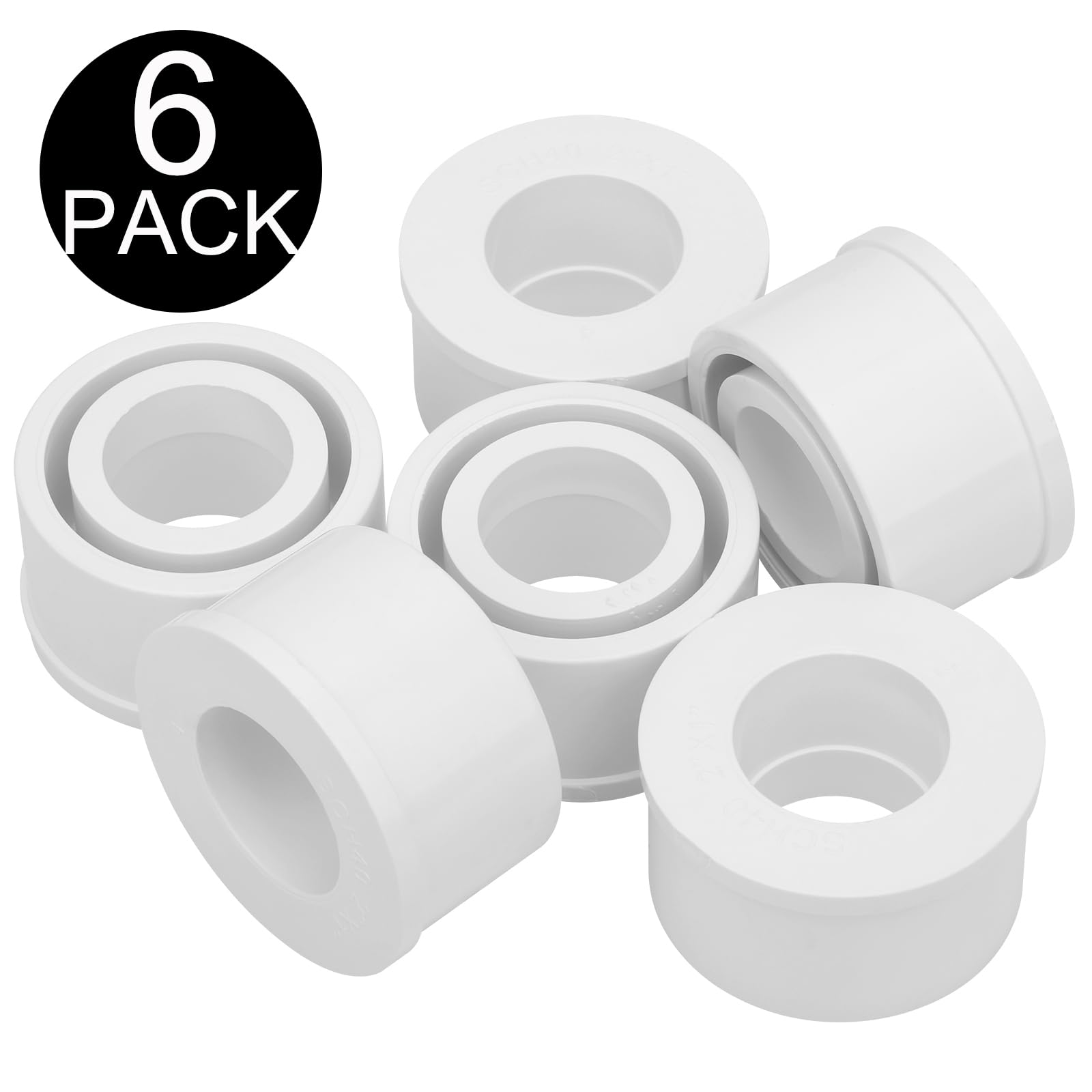 Snapklik.com : 6Pack 2"x 1" PVC DWV Reducing Bush Adapter Pipe Fitting ...