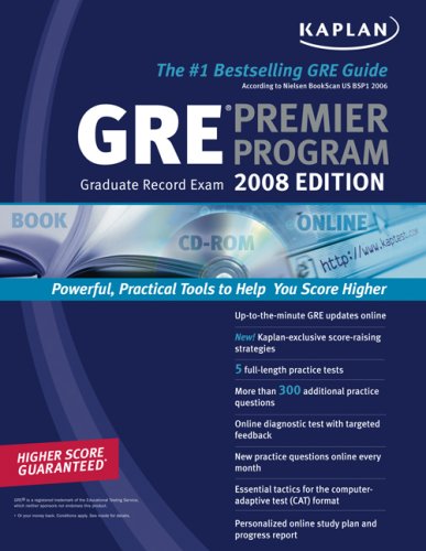 Kaplan GRE Exam 2008 Premier Program: Kaplan: 9781427795021: Amazon.com: Books