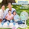 Amazon.com: Portable Solar Powered Pedestal Fan, 8" Telescopic Foldable ...