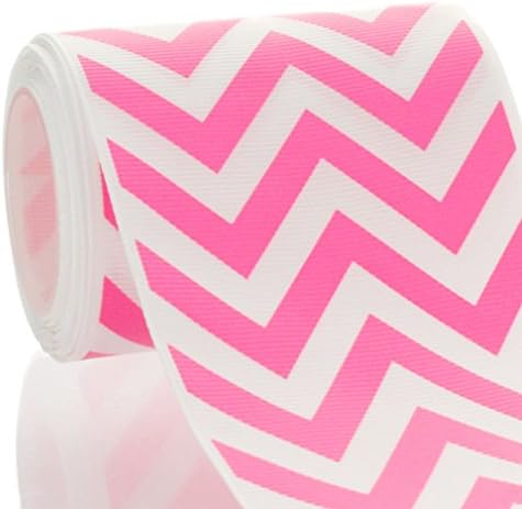 Hot Pink And White Chevron