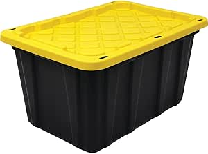 Amazon.com - HDX 27 gal. Strong Box Plastic Storage Tote in Black and ...