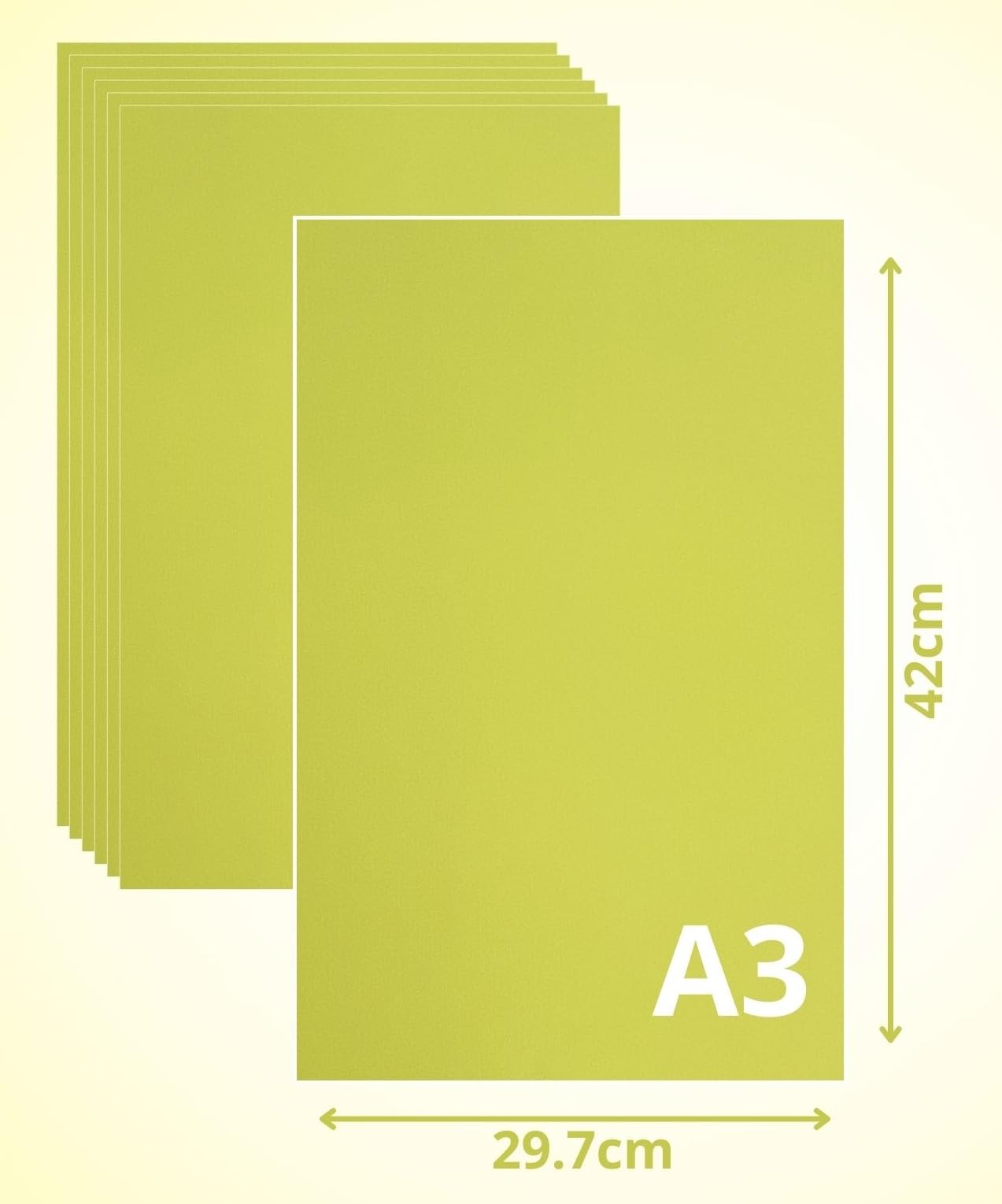 ASENME Colored Cardboard, Lemon Yellow, A3 Size Textured Cardboard ...