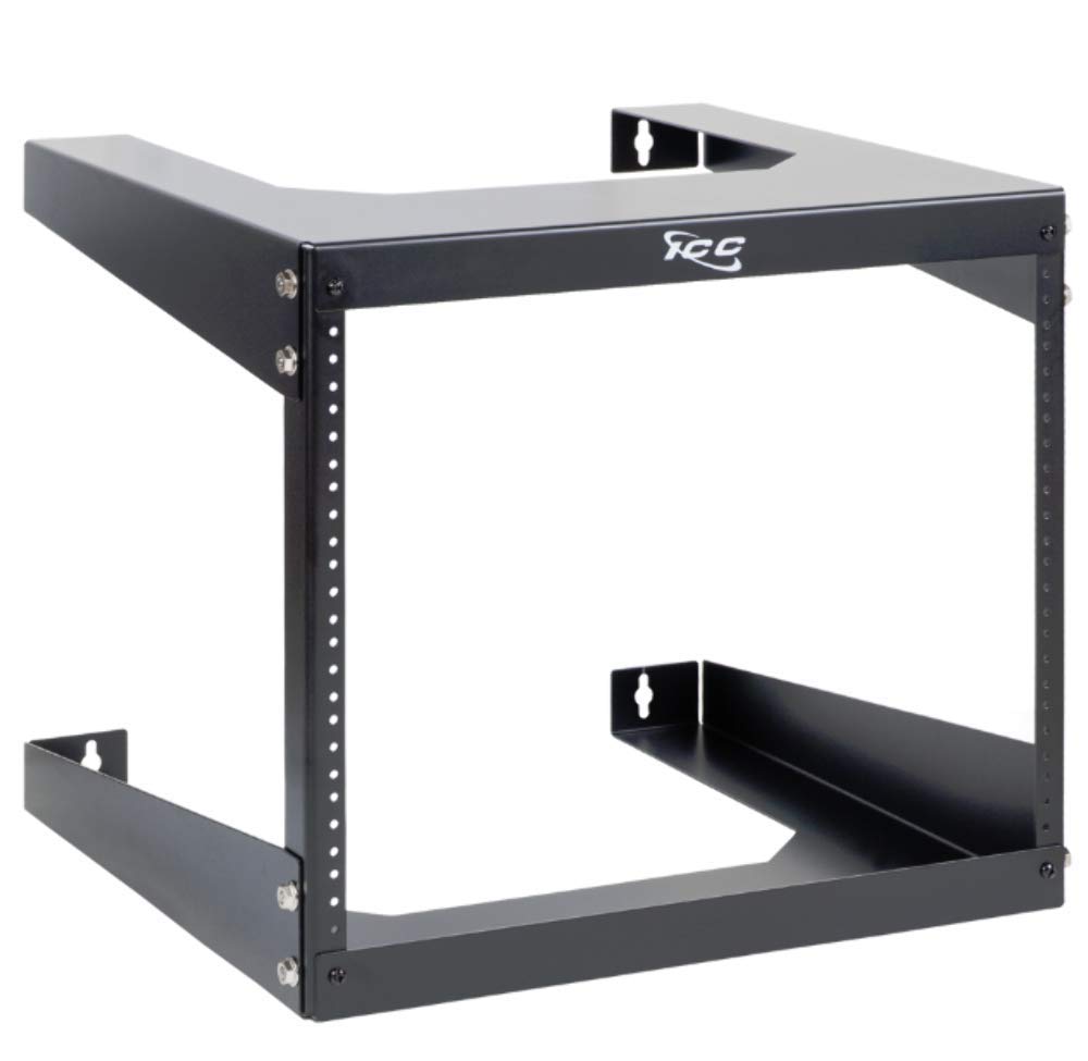 Amazon.com: ICC Wall Mount Rack with 8 Rack Mount Spaces (8U) - Heavy ...
