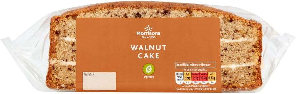 Morrisons Walnut Slab Cake : Amazon.co.uk: Grocery