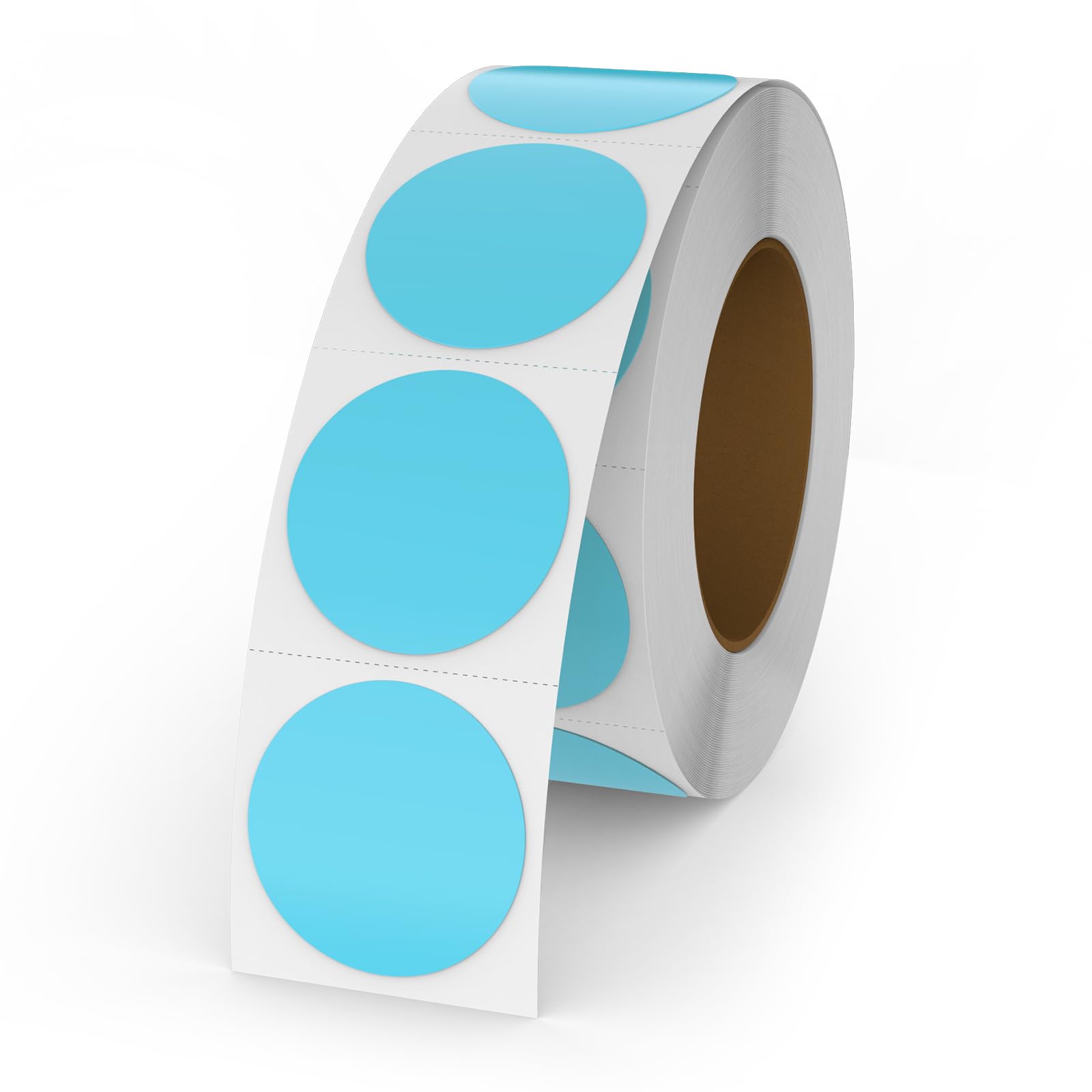 Snapklik.com : Blue Circle Thermal Labels Vinyl 1 Inch Self-Adhesive ...