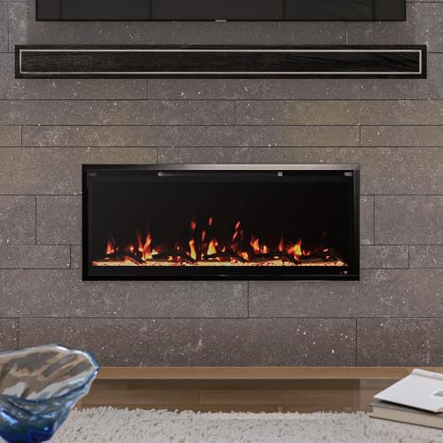 Modern Ember Aerus Slim 42 Inch Smart Linear Electric Fireplace ...
