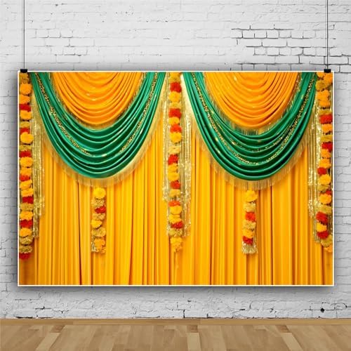 Amazon.com : Vinyl 8x6ft Indian Tranditional Backdrop Mehndi Festival ...