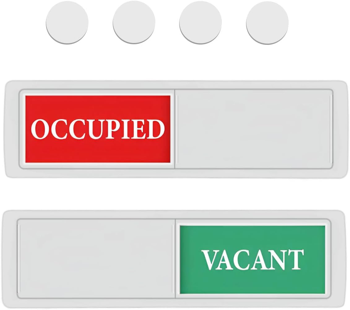 Occupied/Vacant Sliding Door Sign - Do Not Disturb Sign for Bathroom ...