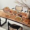 Amazon.com: durony 350 Pieces Camping Wood Grain Slice Tableware Set ...