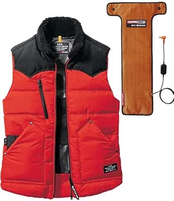 Amazon.co.jp: [BURTLE]バートル 作業着 ワークウェア 防寒服 防寒着 ヒーターベスト（5024）＋サーモクラフト 電熱パッド（TC500）セット※バッテリーなし (3XL ...