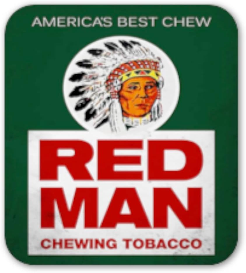Amazon.com: Vinilo adhesivo de tabaco masticable de hombre rojo, 3 x 3. ...