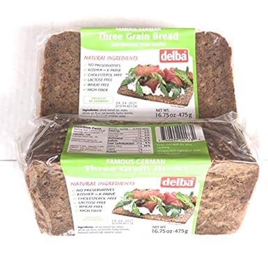 Amazon.com: German Three Grain Bread Delba Famous Feldkamp Toast 2 Pack ...