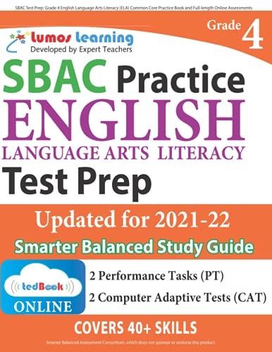 SBAC Test Prep: Grade 4 English Language Arts Literacy (ELA) Common ...