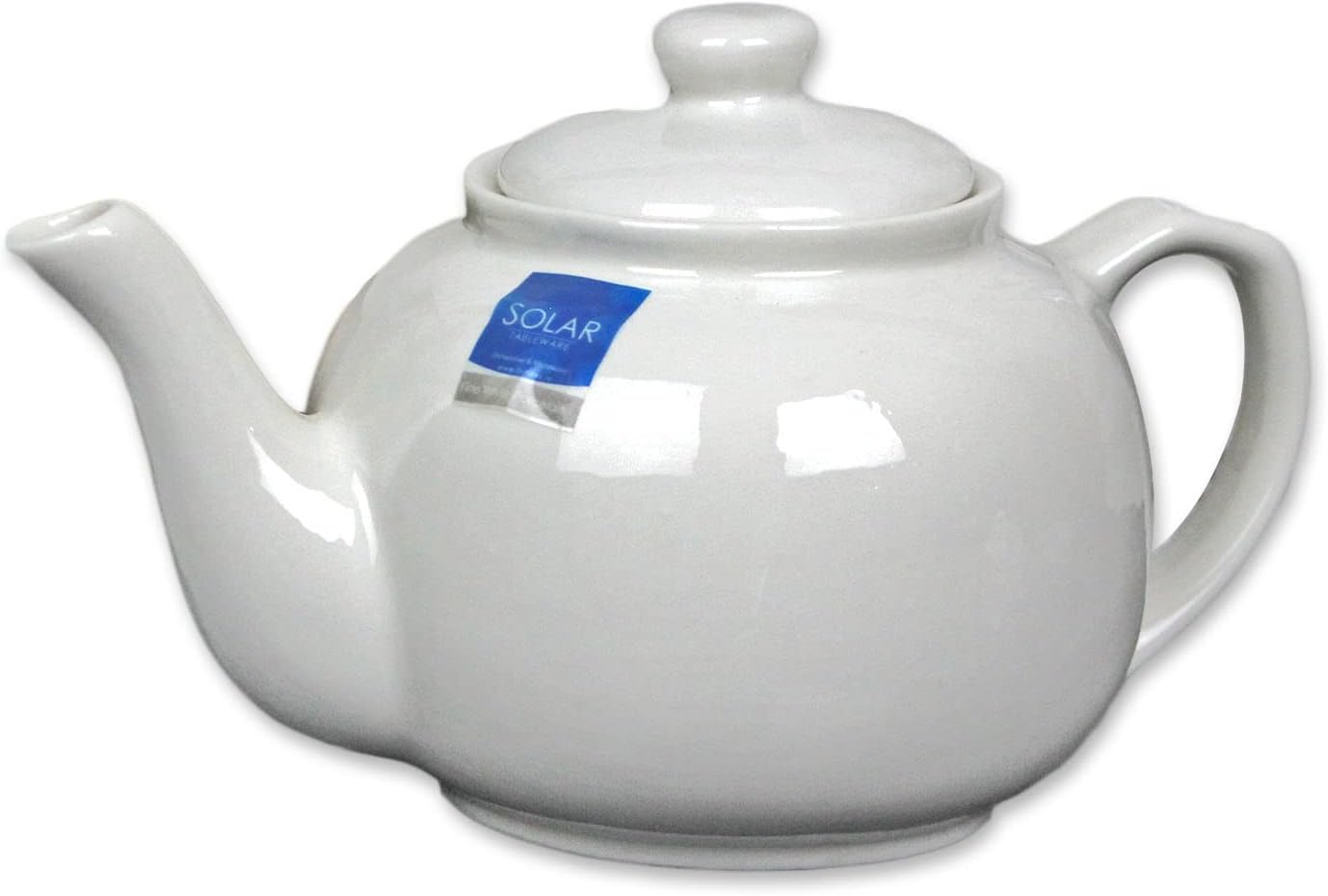 White Porcelain Teapot 8 Cup 1.1 Litre Traditional Large Teapot ...
