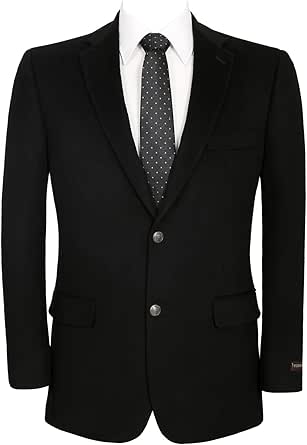 Men's Blazer Classic Fit Wool Blend Sport Coats 2 Button Single ...