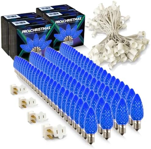 Amazon.com: Pro Christmas C9 LED Christmas Light Kit for Rooflines ...