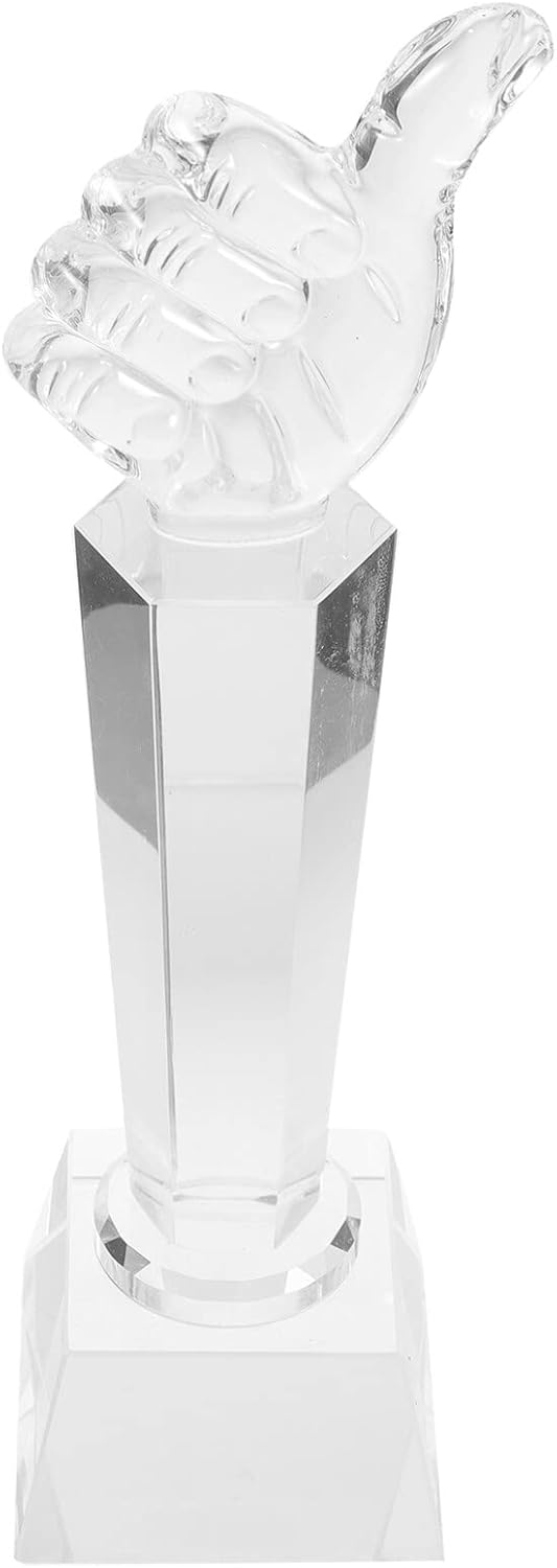BESPORTBLE Trophy Award Thumbs up Trophy Lettering Cooperate Office ...