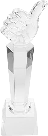 Amazon.com : Thumbs Up Award Trophies Crystal Glass Trophy Finger ...