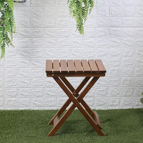 Sky Rise Decor Folding Side Table Portable Coffee Table Wood Small ...