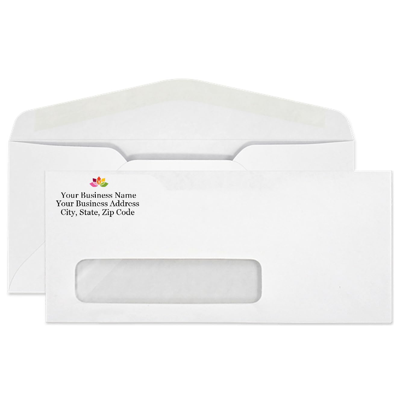 Amazon.com : Aimoh #9 Custom Printed Single Left Window Envelopes – 500 ...