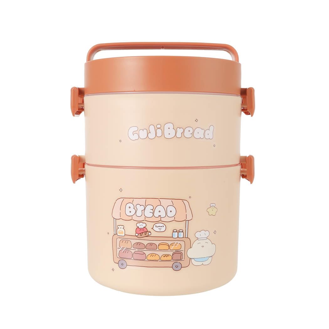Buy MINISO Guji Guji Bread Baking Series Double Layer Bento Box (1700mL ...