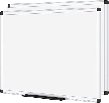VIZ-PRO Magnetic Whiteboard/Dry Erase Board, 48 X 36 Inches, 2 Pack ...