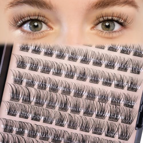 Amazon.com: Mlen 100Pcs Lash Clusters,10-16mm Individual D Curl Manga ...